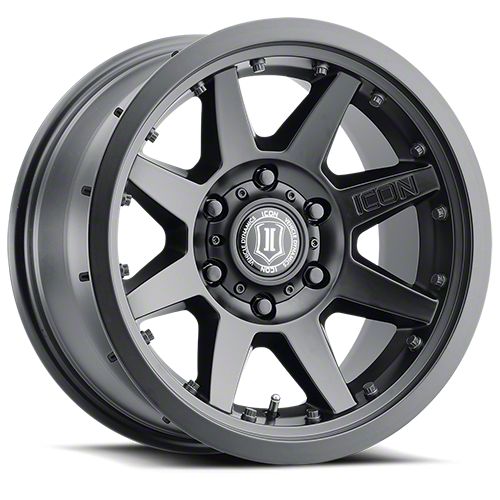 ICON Alloys Bronco Rebound Pro Satin Black 6-Lug Wheel; 17x8.5; 25mm ...