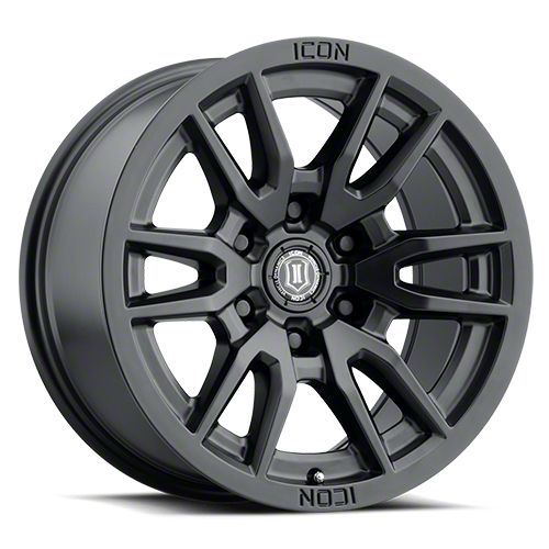ICON Alloys Toyota 4-Runner Vector 6 Satin Black 6-Lug Wheel; 17x8.5 ...