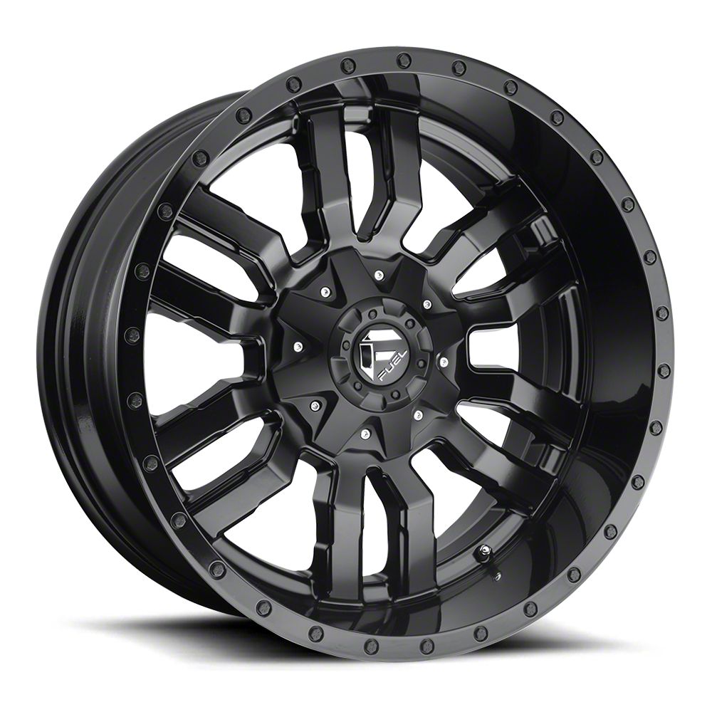 Fuel Wheels Bronco Sledge Matte Black Gloss Black Lip 6-Lug Wheel ...