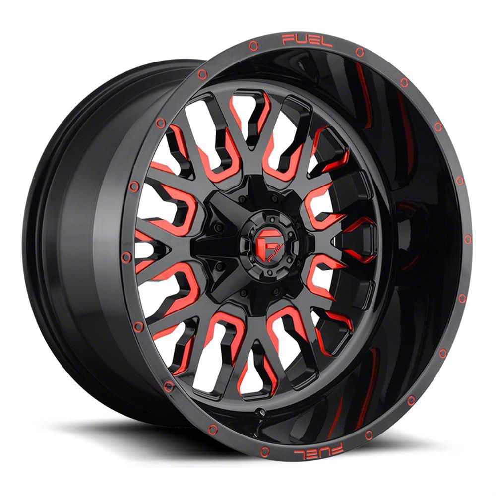 Fuel Wheels Bronco Stroke Gloss Black Red Tinted Clear 6-Lug Wheel ...