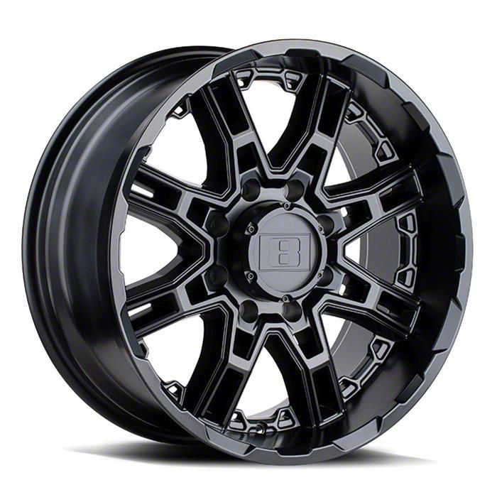 Level 8 Wheels Tacoma Slingshot Matte Black 6-Lug Wheel; 18x9; 18mm ...