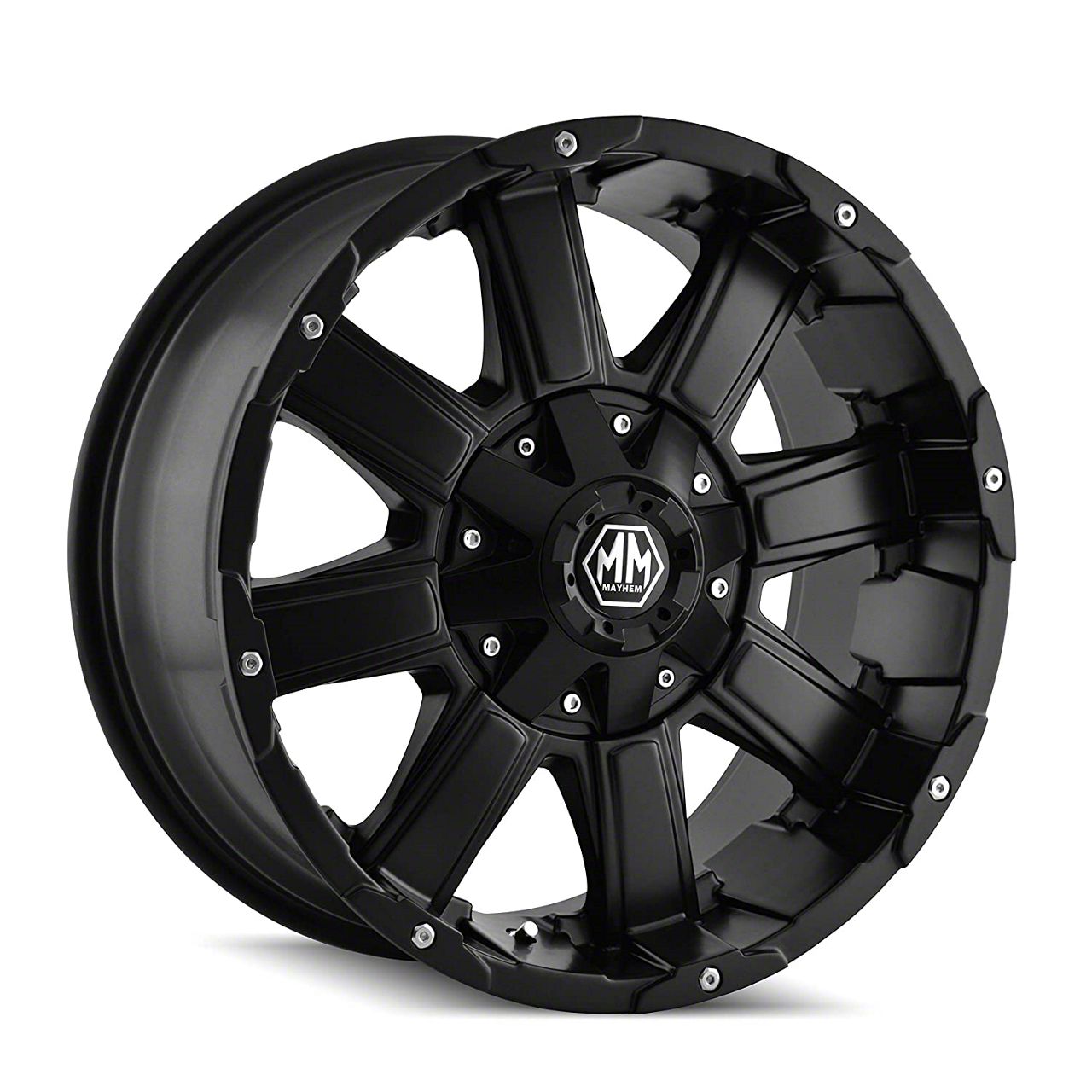 Mayhem Wheels Sierra 1500 Chaos Matte Black 6-Lug Wheel; 22x10.5; -12mm ...