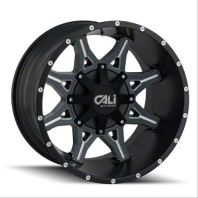 Cali Off-Road Yukon Obnoxious Satin Black Milled 6-Lug Wheel; 20x9; 0mm ...