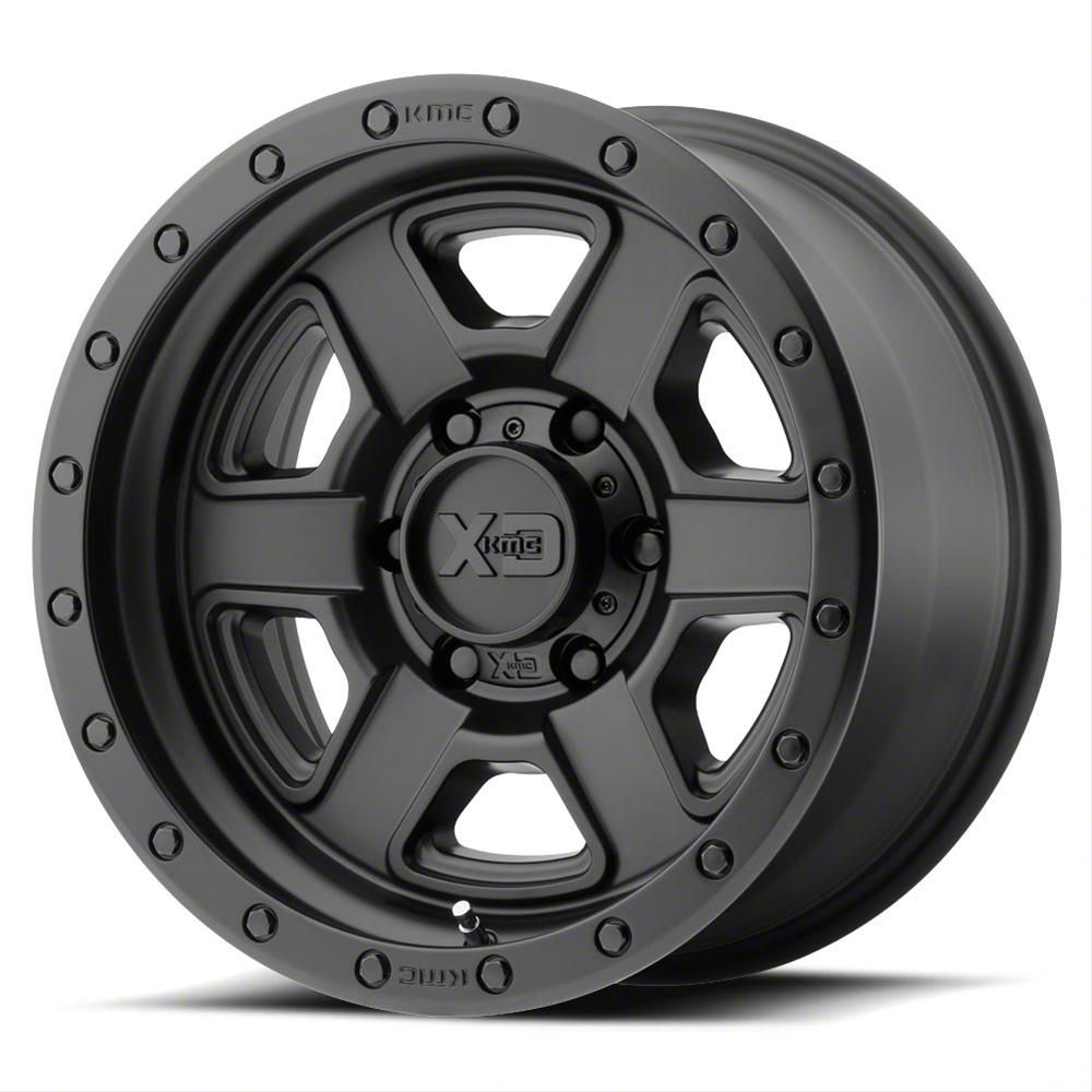 XD Tacoma Fusion Off-Road Satin Black 6-Lug Wheel; 18x9; 0mm Offset ...
