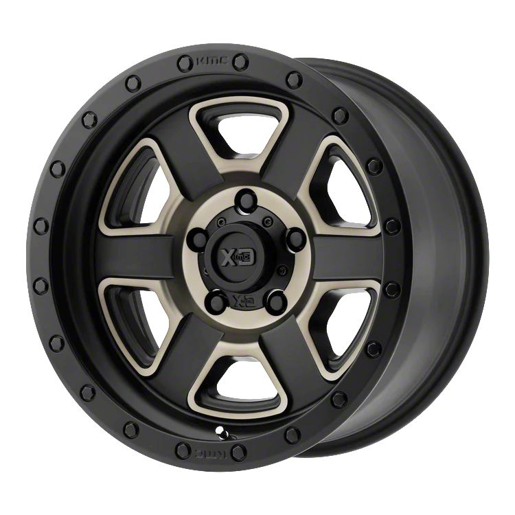 XD Tundra Fusion Off-Road Satin Black Machined 6-Lug Wheel; 18x9; 0mm ...