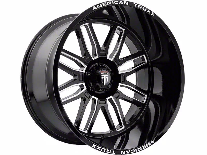 American Truxx Silverado 1500 Restless Gloss Black Milled 6-Lug Wheel ...
