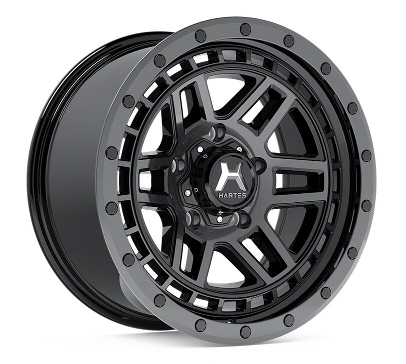 Hartes Metal Yukon Beast Matte Black with Gloss Black Bolts 6-Lug Wheel ...