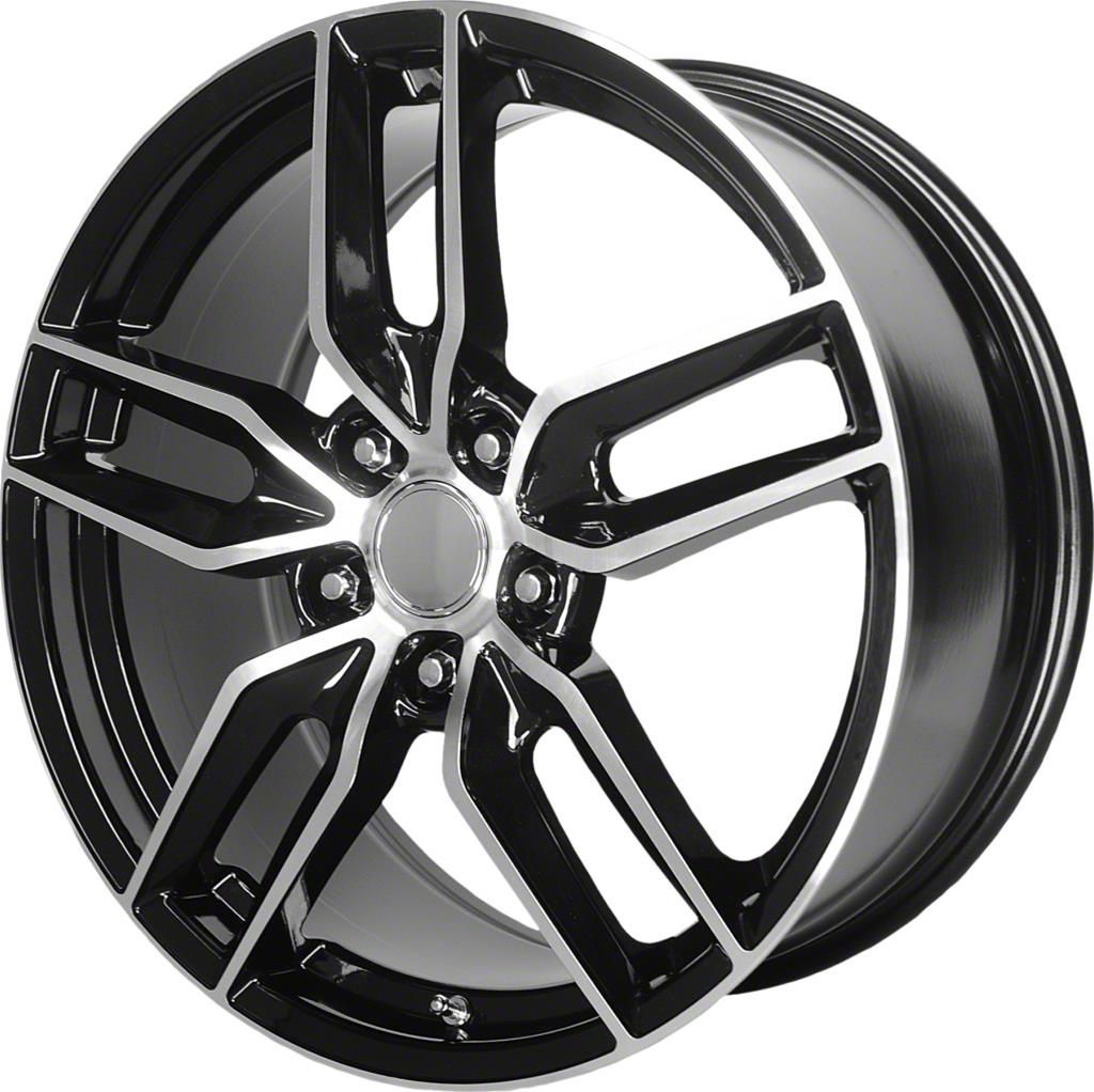 Performance Replicas Corvette PR160 Gloss Black with Machined Spokes ...