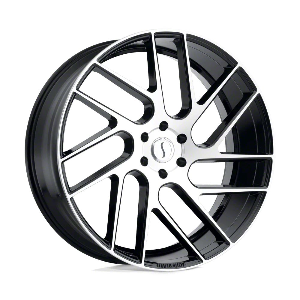 Status Frontier Juggernaut Gloss Black with Machined Face 6-Lug Wheel ...