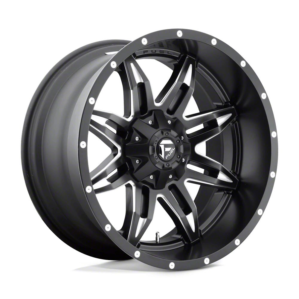 Fuel Wheels Jeep Wrangler Lethal Matte Black Milled Wheel; 20x12 ...