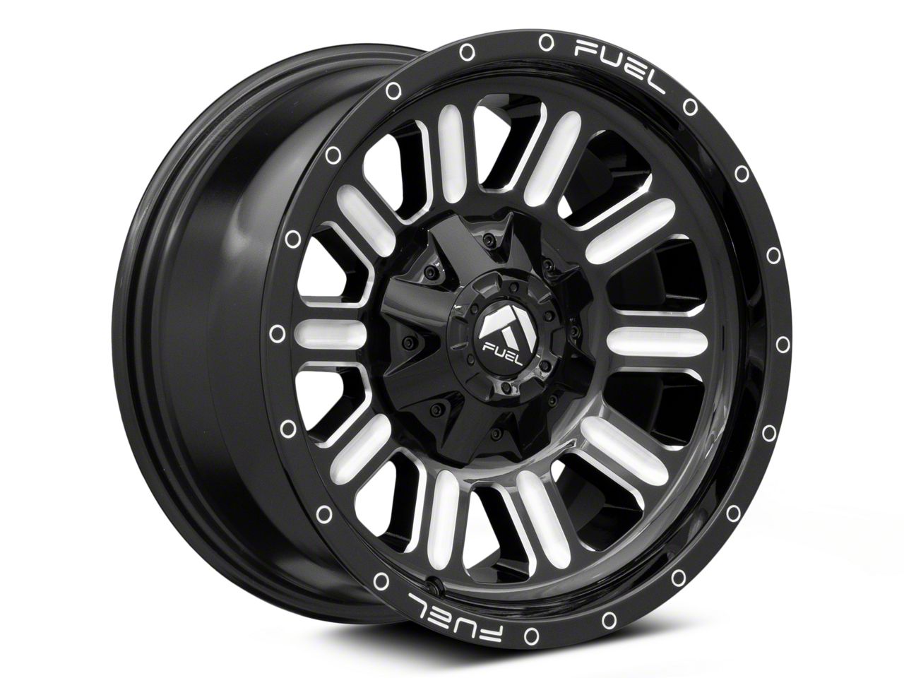 Fuel Wheels Jeep Gladiator Hardline Gloss Black Milled Wheel; 20x12 ...