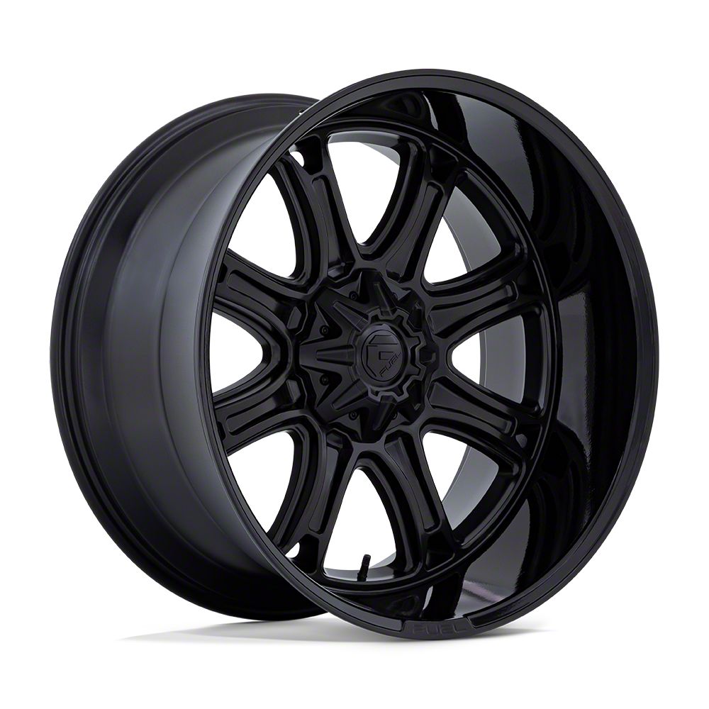 Fuel Wheels Jeep Wrangler Darkstar Matte Black with Gloss Black Lip ...
