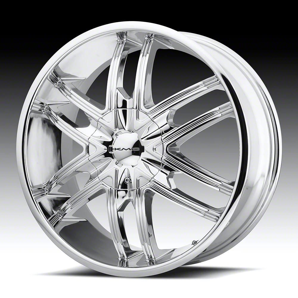 KMC Jeep Wrangler Splinter Chrome Wheel; 24x9.5 KM67824904215 (97-06 ...