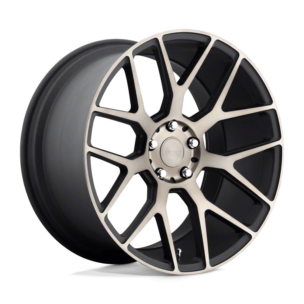 Niche Jeep Wrangler Intake Matte Black with Machined Ring Wheel; 20x10 ...