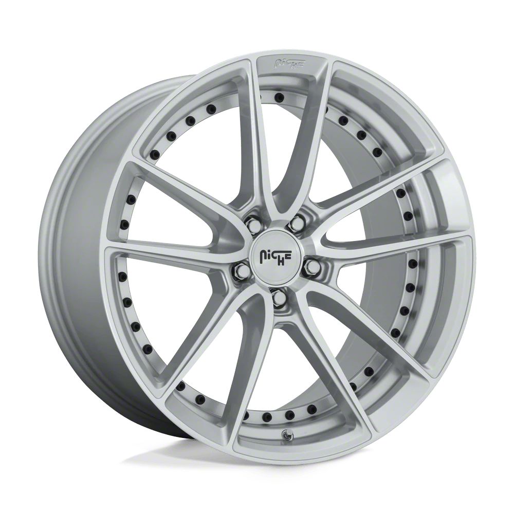 Niche Jeep Wrangler DFS Gloss Silver Machined Wheel; 19x9.5 M221199565 ...