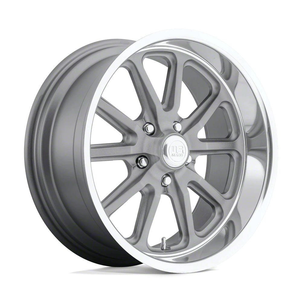 US Mag Jeep Wrangler Rambler Matte Gunmetal Machined Wheel; 20x10 ...