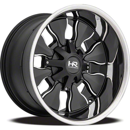 Hardrock Offroad Jeep Wrangler Insane Satin Black Milled Wheel; 20x12 ...