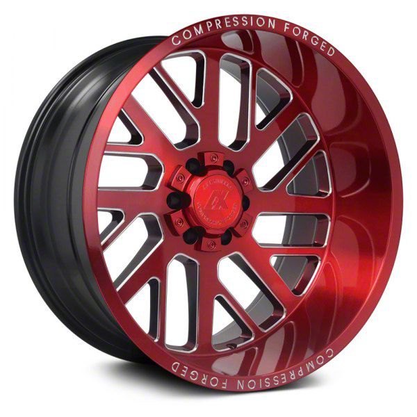 Axe Wheels Jeep Wrangler AX2.2 Candy Red Wheel; 22x12; -44mm Offset ...