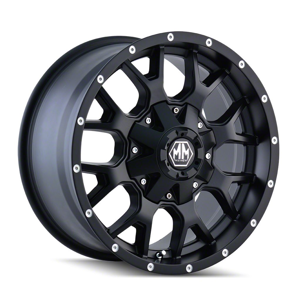Mayhem Wheels Jeep Wrangler Warrior Matte Black Wheel; 20x9 8015 ...