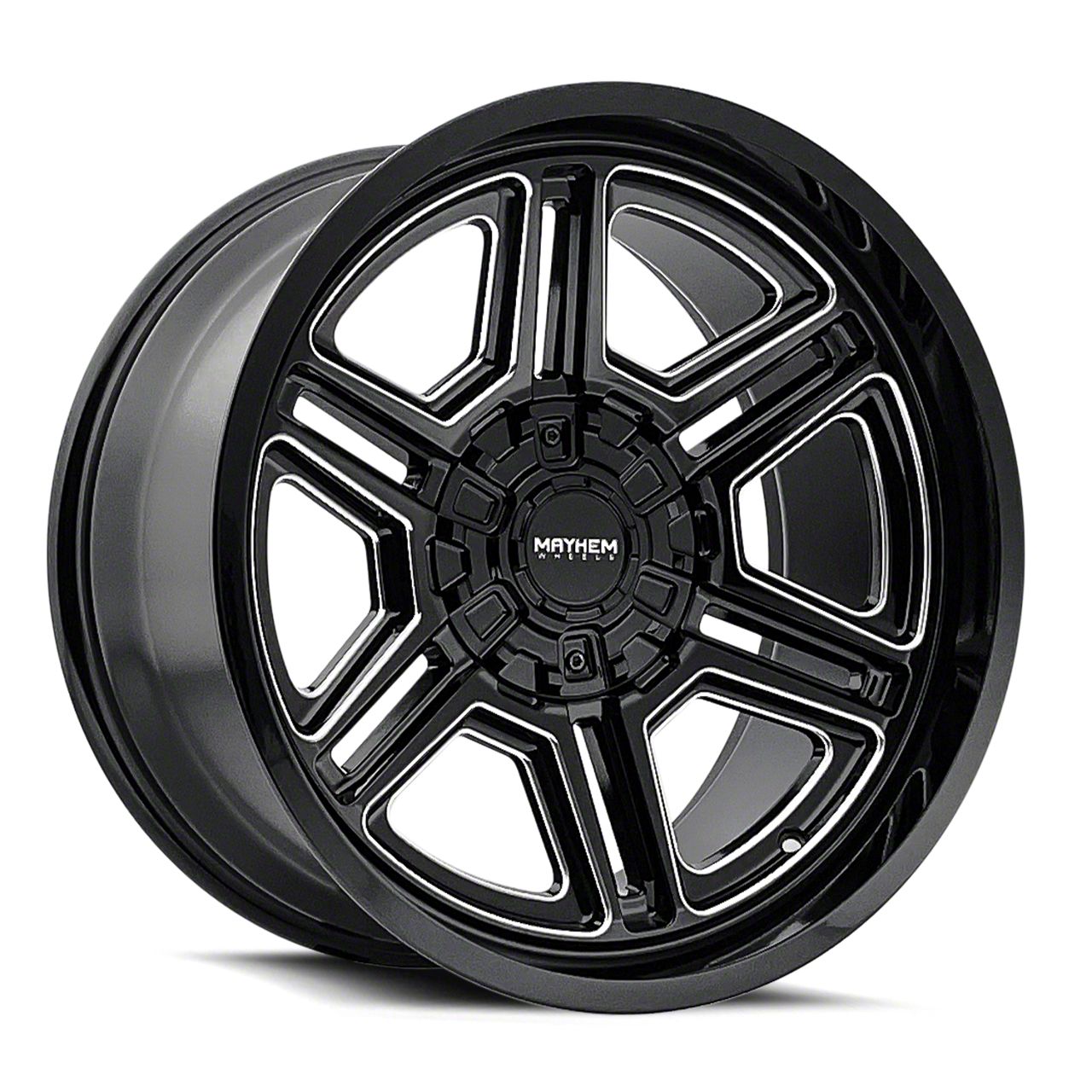 Mayhem Wheels Jeep Wrangler Hermosa Gloss Black Milled Wheel; 20x12 ...