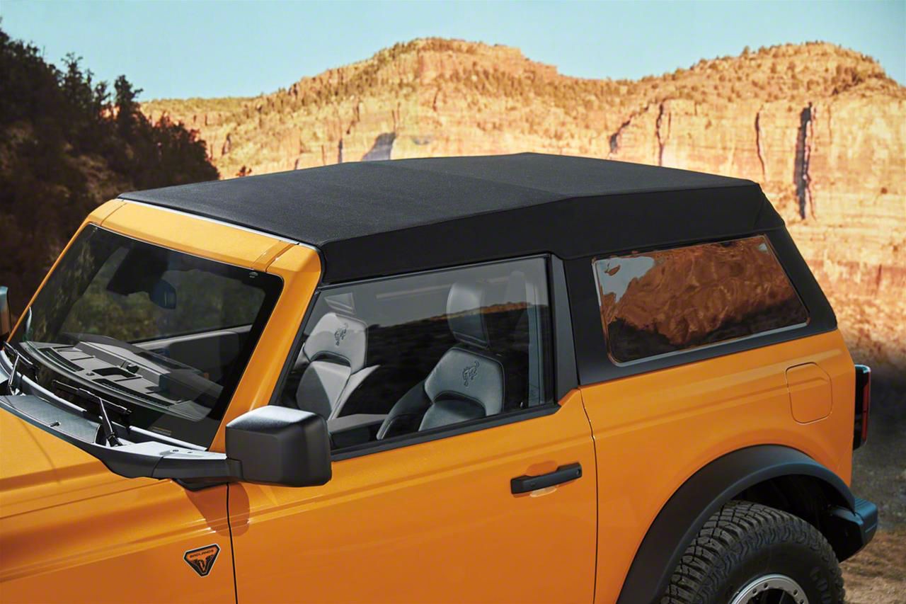 Bestop Bronco Trektop Soft Top; Black Twill 56872-17 (21-23 Bronco 2 ...