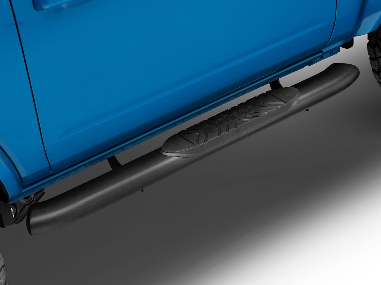 RedRock Bronco 5-Inch Oval Bent End Side Step Bars; Black FB12820 (21 ...