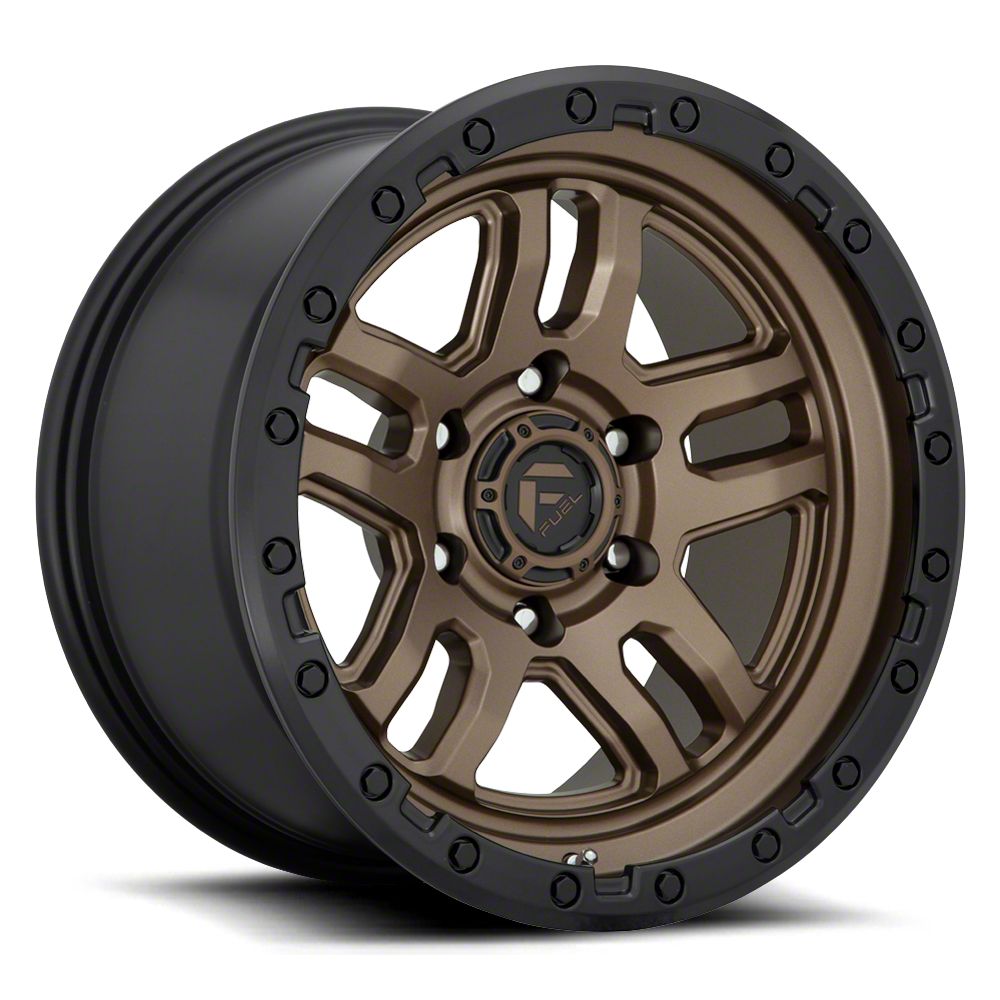 Fuel Wheels Bronco Ammo Matte Bronze with Black Bead Ring 6-Lug Wheel ...