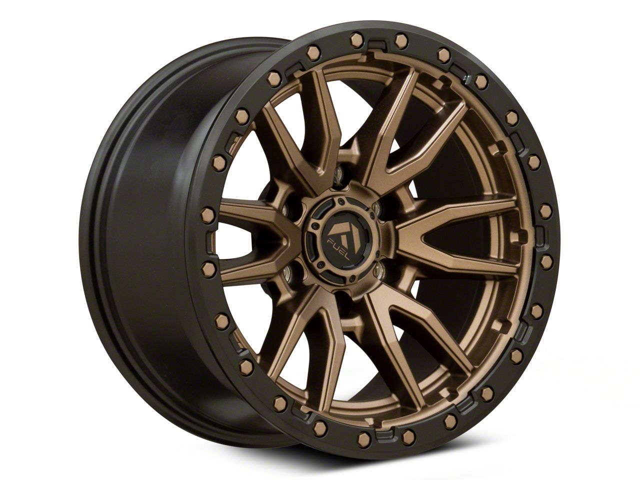 Fuel Wheels Tacoma Rebel Matte Bronze with Black Bead Ring 6-Lug Wheel ...
