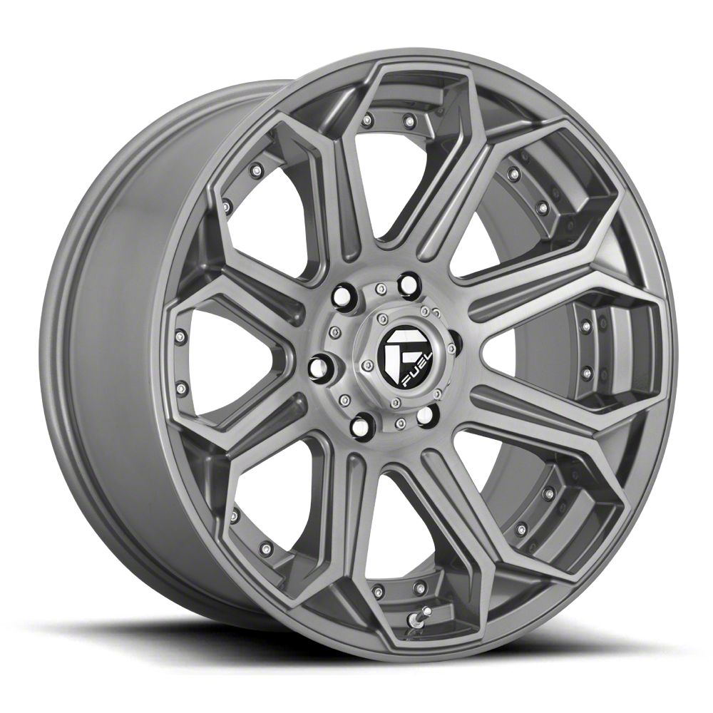 Fuel Wheels Silverado 1500 Siege Brushed Gunmetal 6-Lug Wheel; 18x9 ...