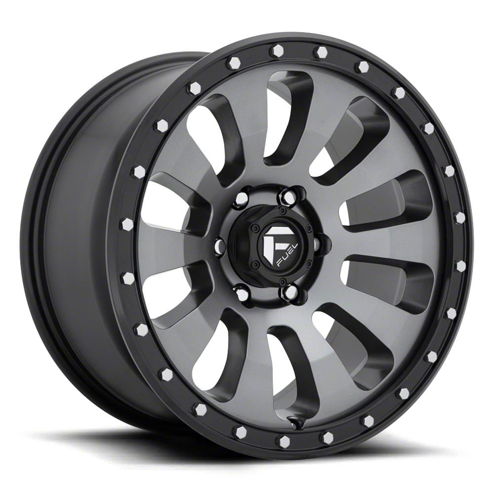 Fuel Wheels Tundra Tactic Matte Gunmetal with Black Bead Ring 6-Lug ...