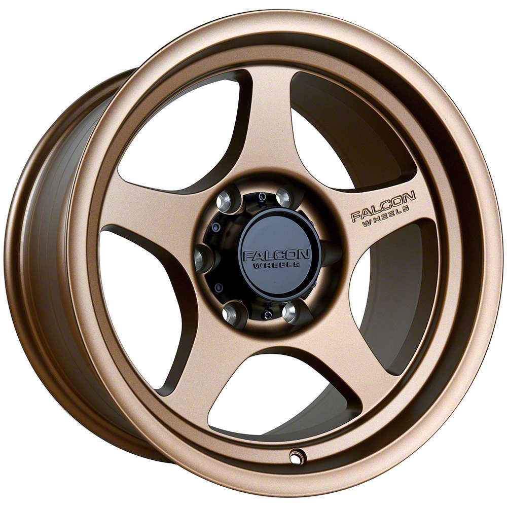 Falcon Wheels Tacoma T2 Series Full Matte Bronze 6-Lug Wheel; 17x9; 0mm ...
