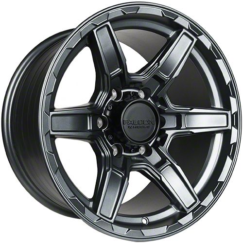Falcon Wheels Toyota 4-Runner T3 Series Full Matte Gunmetal 6-Lug Wheel ...
