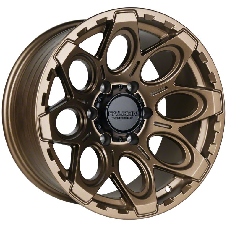 Falcon Wheels Tacoma T6 Series Full Matte Gunmetal 6-Lug Wheel; 17x9 ...