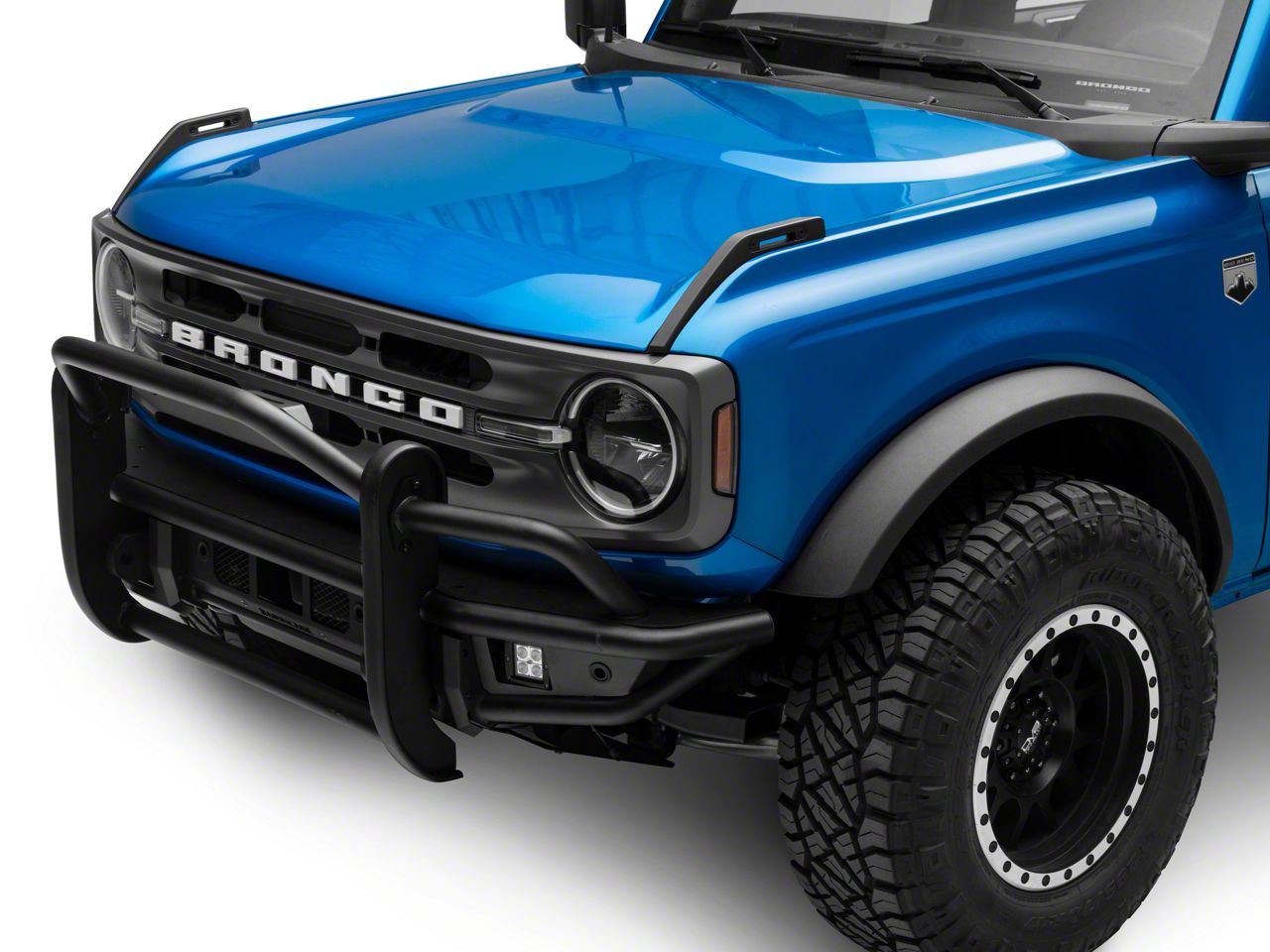 RedRock Bronco HD Tubular Front Bumper with LED Fog Lights, Grille ...