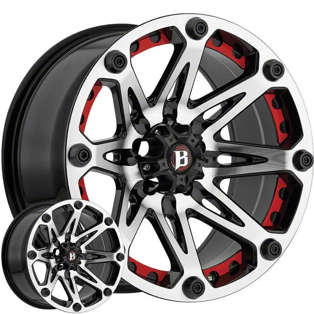 Ballistic Tacoma Jester Flat Black Machined 6-Lug Wheel; 17x9; 0mm ...