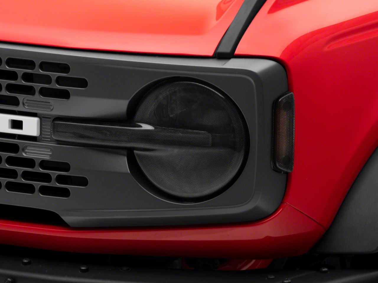 Bronco Headlight Covers; Carbon Fiber Look (21-24 Bronco w/ Factory LED ...