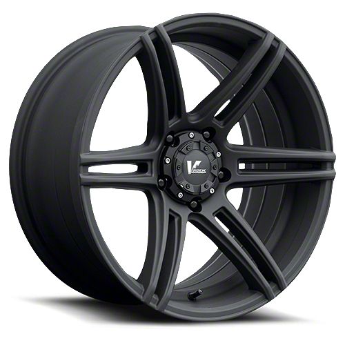 V-Rock Off-Road Wheels Bronco Terrain Matte Black 6-Lug Wheel; 20x9.5 ...