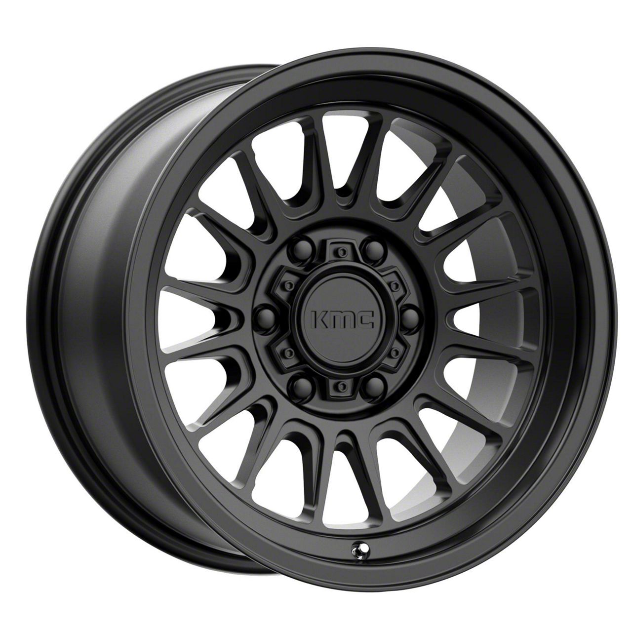 KMC Bronco Impact Ol Satin Black 6-Lug Wheel; 17x9; -12mm Offset ...