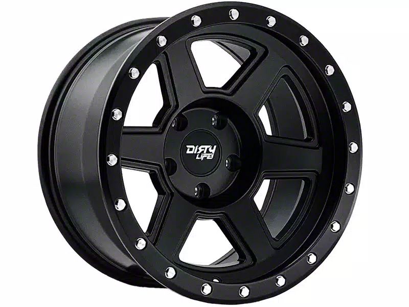Dirty Life Bronco Compound Matte Black 6-Lug Wheel; 17x9; -12mm Offset ...