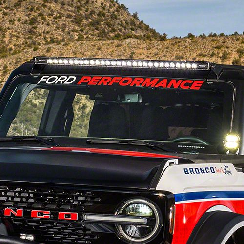 Ford Performance Bronco Windshield Banner; White/Red M-1820-BRR (21-24 ...