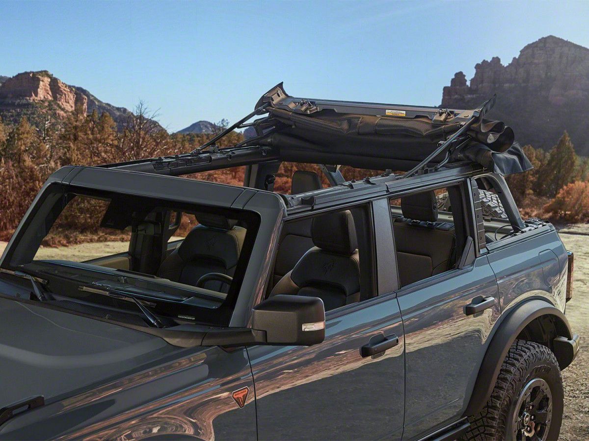 Ford Bronco TrekTop Retractable Soft Top; Black Twill VM2DZ-78501C25-H ...