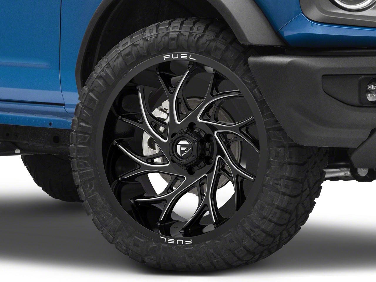 Fuel Wheels Bronco Runner Gloss Black Milled 6-Lug Wheel; 24x11; 0mm ...