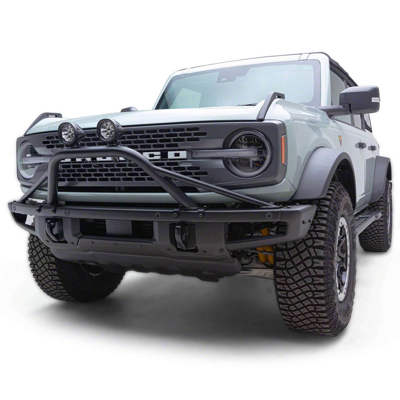 ZRoadz Bronco PreRunner Baja Mid-Length Bar with 4-Inch Round White LED ...