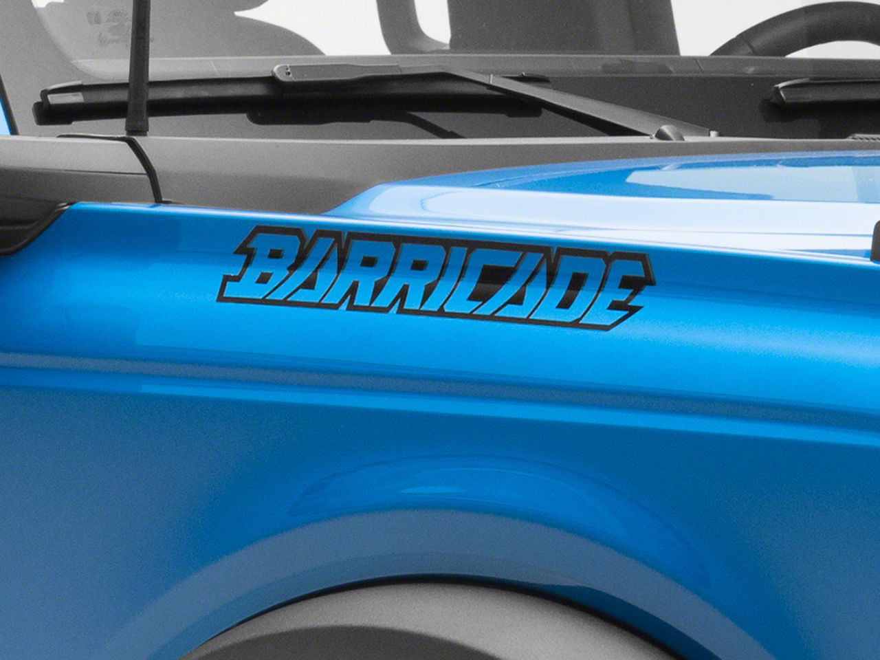 SEC10 Bronco Barricade Outline Decal; Black J172645 (Universal; Some ...