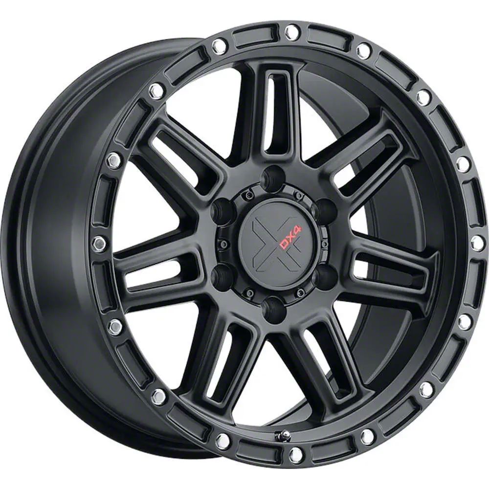 DX4 Wheels Tacoma REBEL Flat Black 6-Lug Wheel; 16x8; 10mm Offset ...