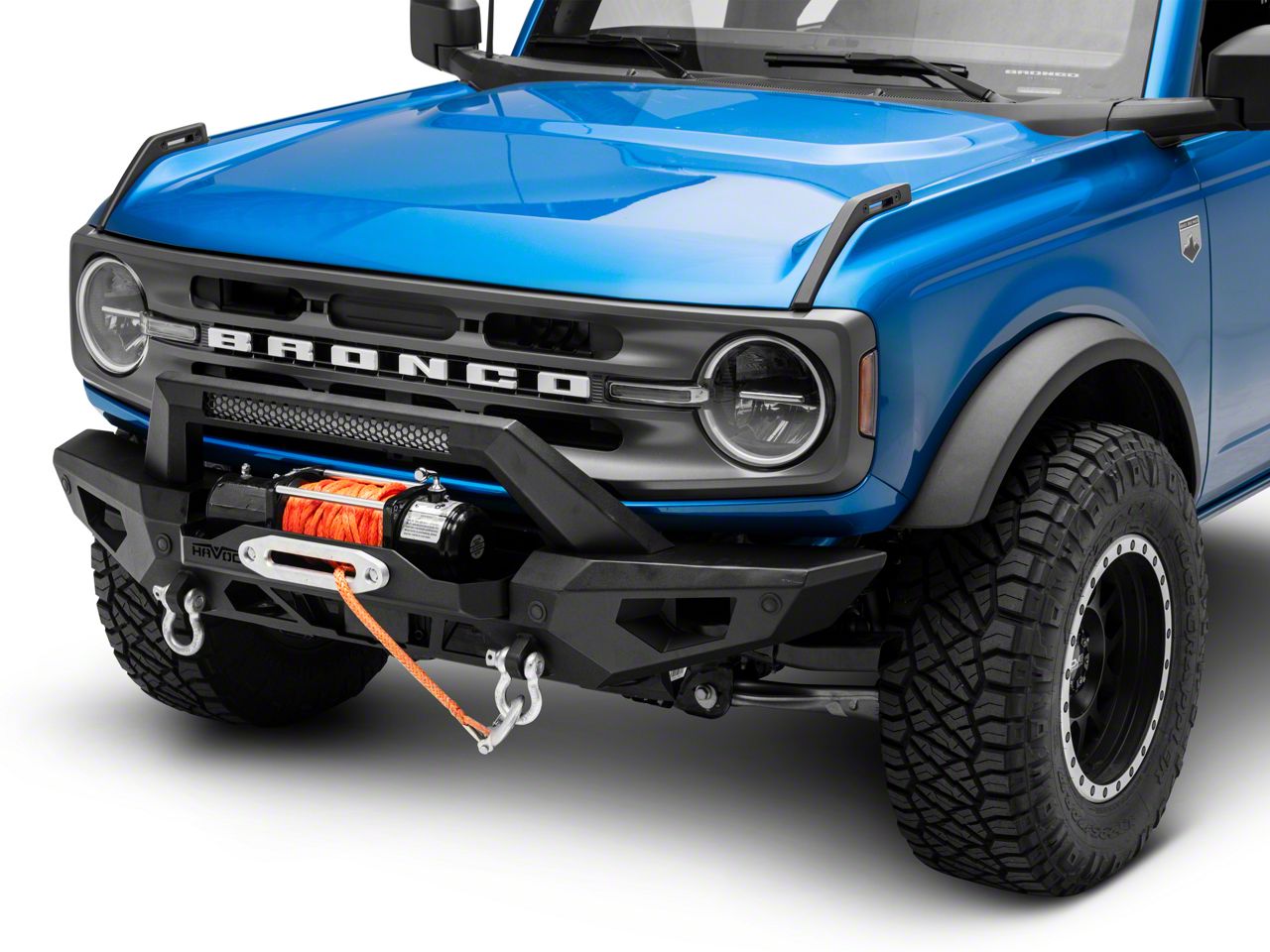 Havoc Offroad Bronco Steel Bender Winch Ready Front Bumper; Textured ...