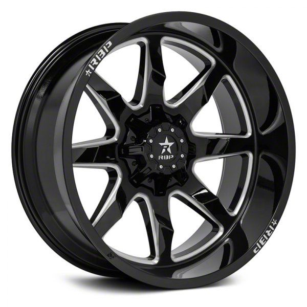 RBP Bronco 01R SAHARAN II Gloss Black Milled 6-Lug Wheel; 20x10; -12mm ...