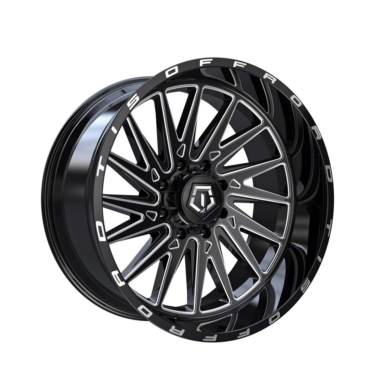 TIS Bronco 547B Gloss Black Milled 6-Lug Wheel; 22x10; -19mm Offset ...
