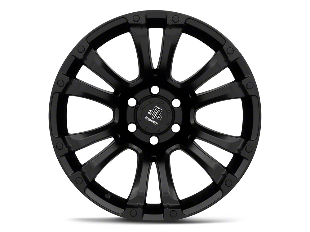 Mammoth Madness Matte Black 6-Lug Wheel; 20x10; -18mm Offset (22-25 ...