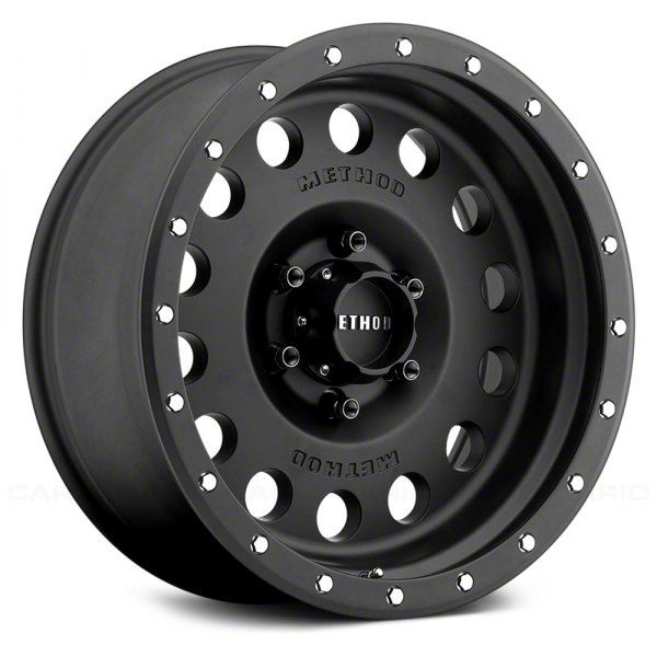 Method Race Wheels Bronco MR307 Hole Matte Black 6-Lug Wheel; 17x8.5 ...